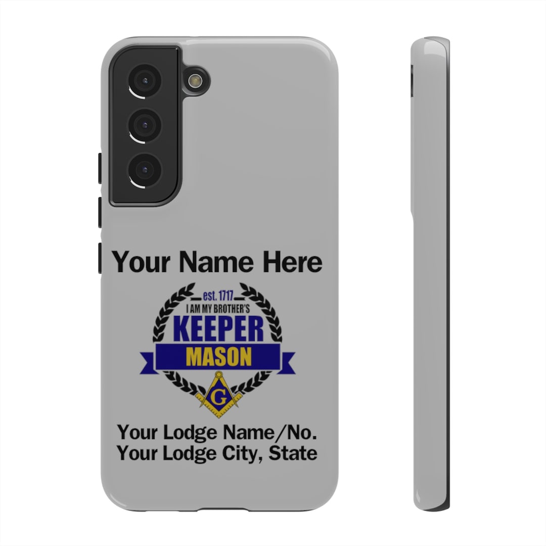 Personalized Masonic Phone Case - Custom Freemason Lodge Name & Symbol ...