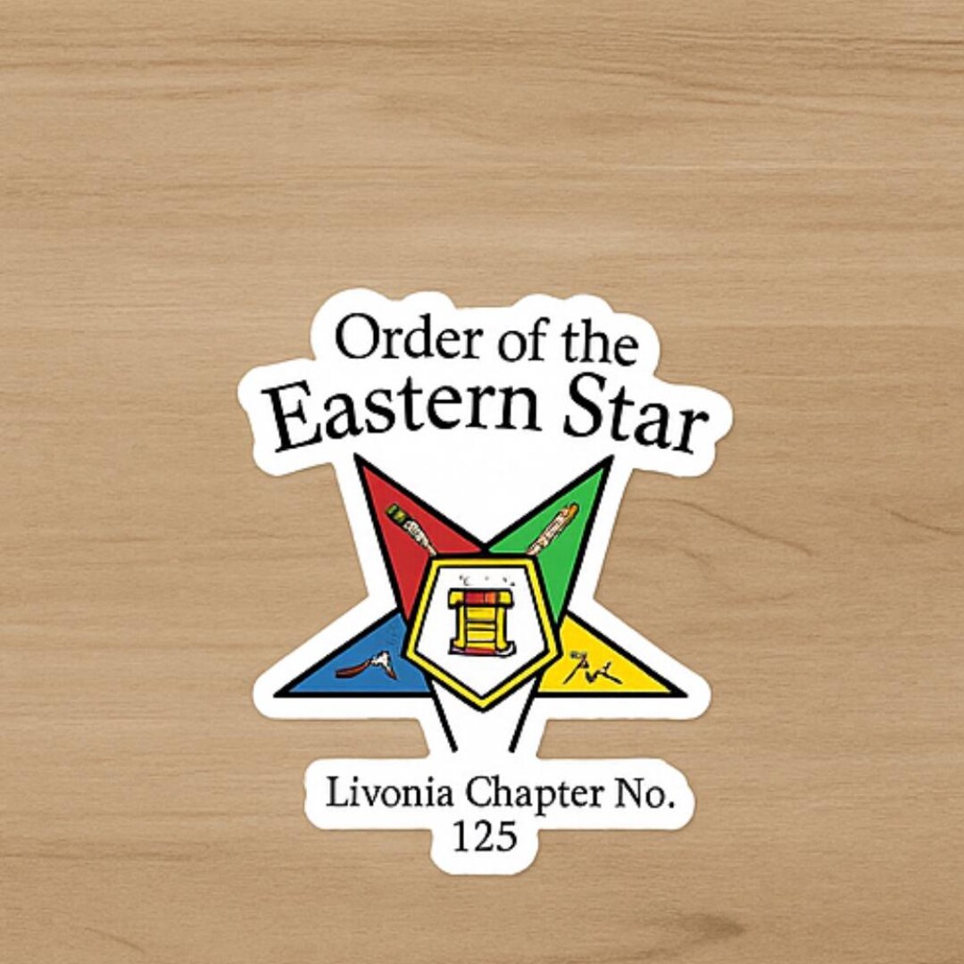 Order of the Eastern Star Die Cut Sticker Bright OES Emblem Vinyl Decal ...