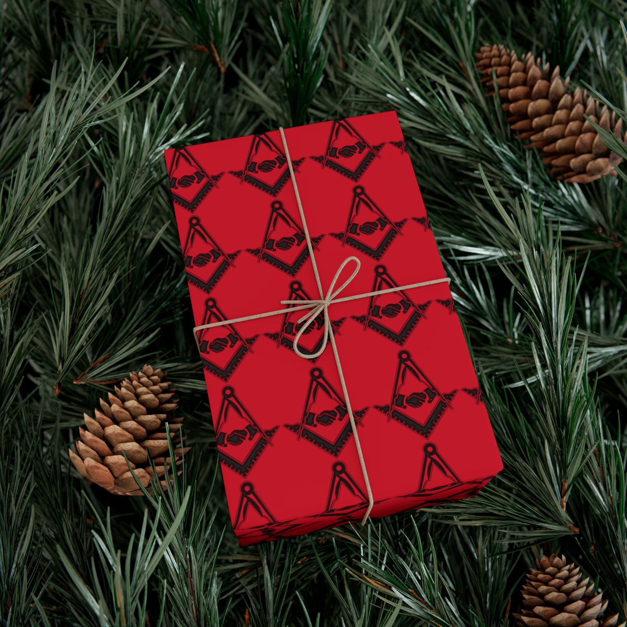 Masonic Square and Compass Wrapping Paper - Freemason Gift Wrap ...