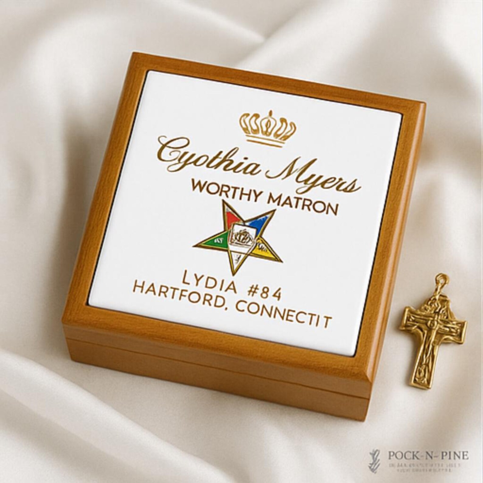 Order of the Eastern Star Jewelry Box | Personalized OES Gift for ...