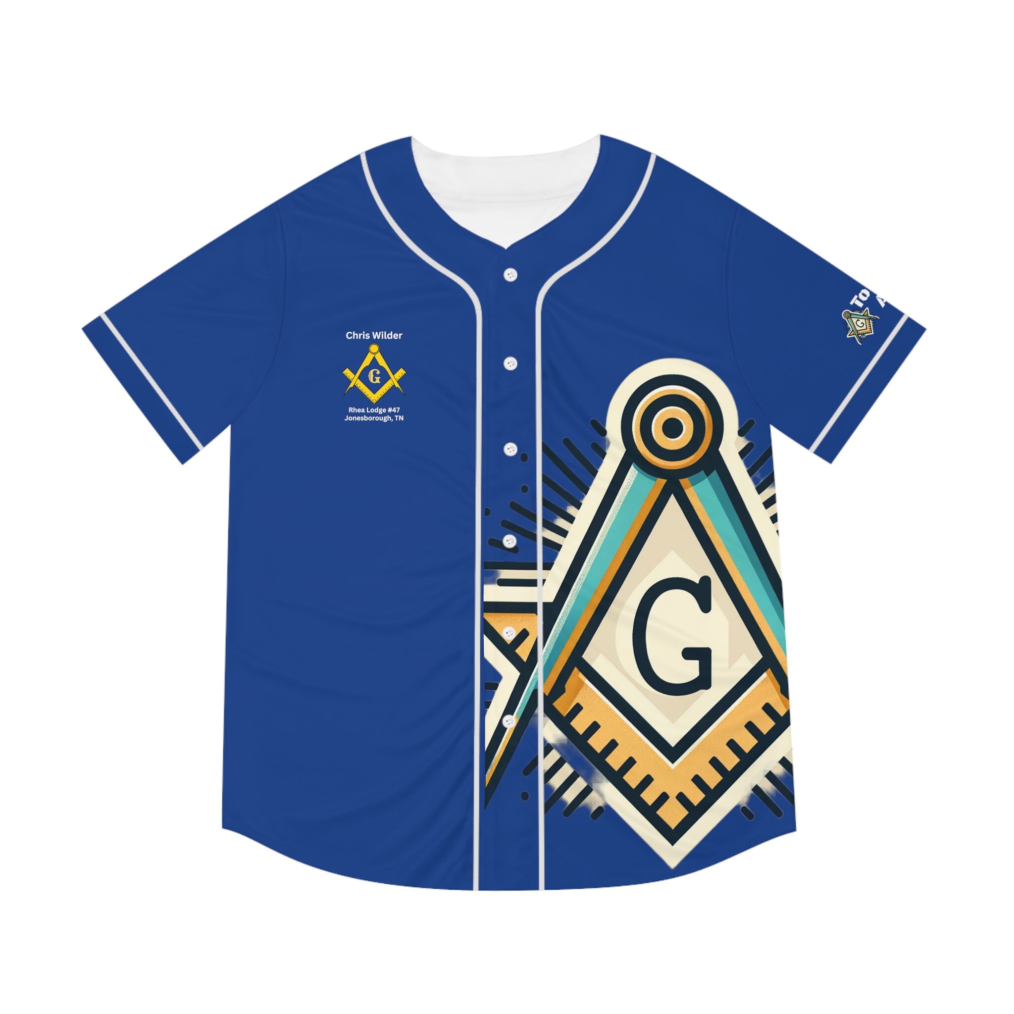 Custom Masonic Baseball Jersey - Personalized Freemason Lodge Shirt ...