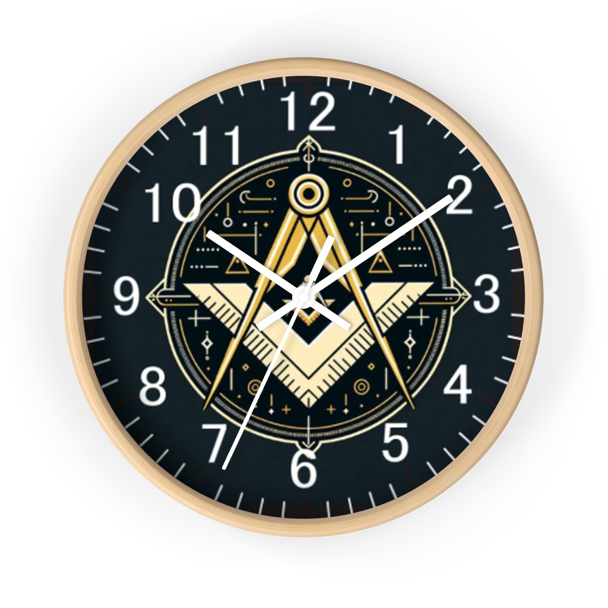 Freemason Wall Clock - Exclusive Masonic Mason Lodge Timepiece - Etsy