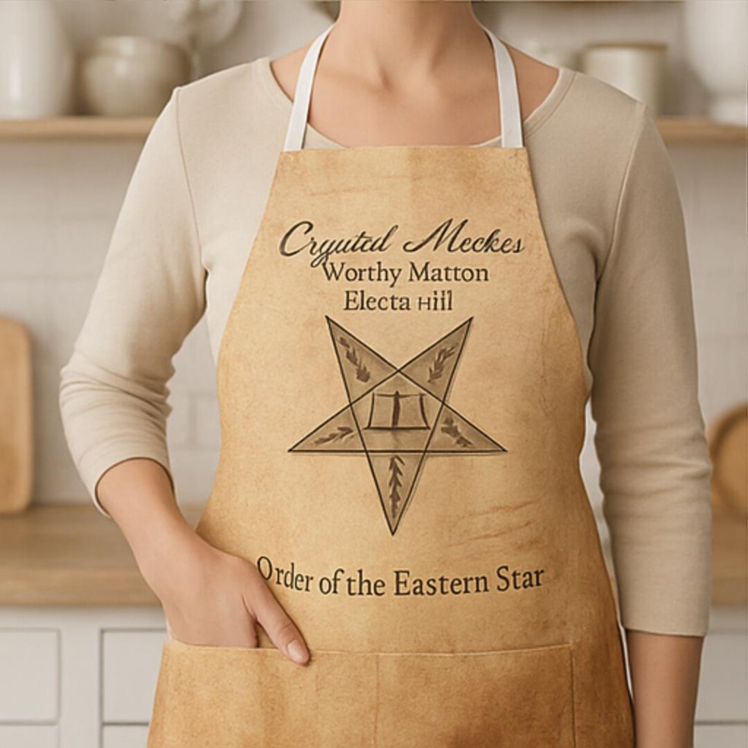 Personalized OES Apron Antique Parchment Style Eastern Star Gift Worthy ...