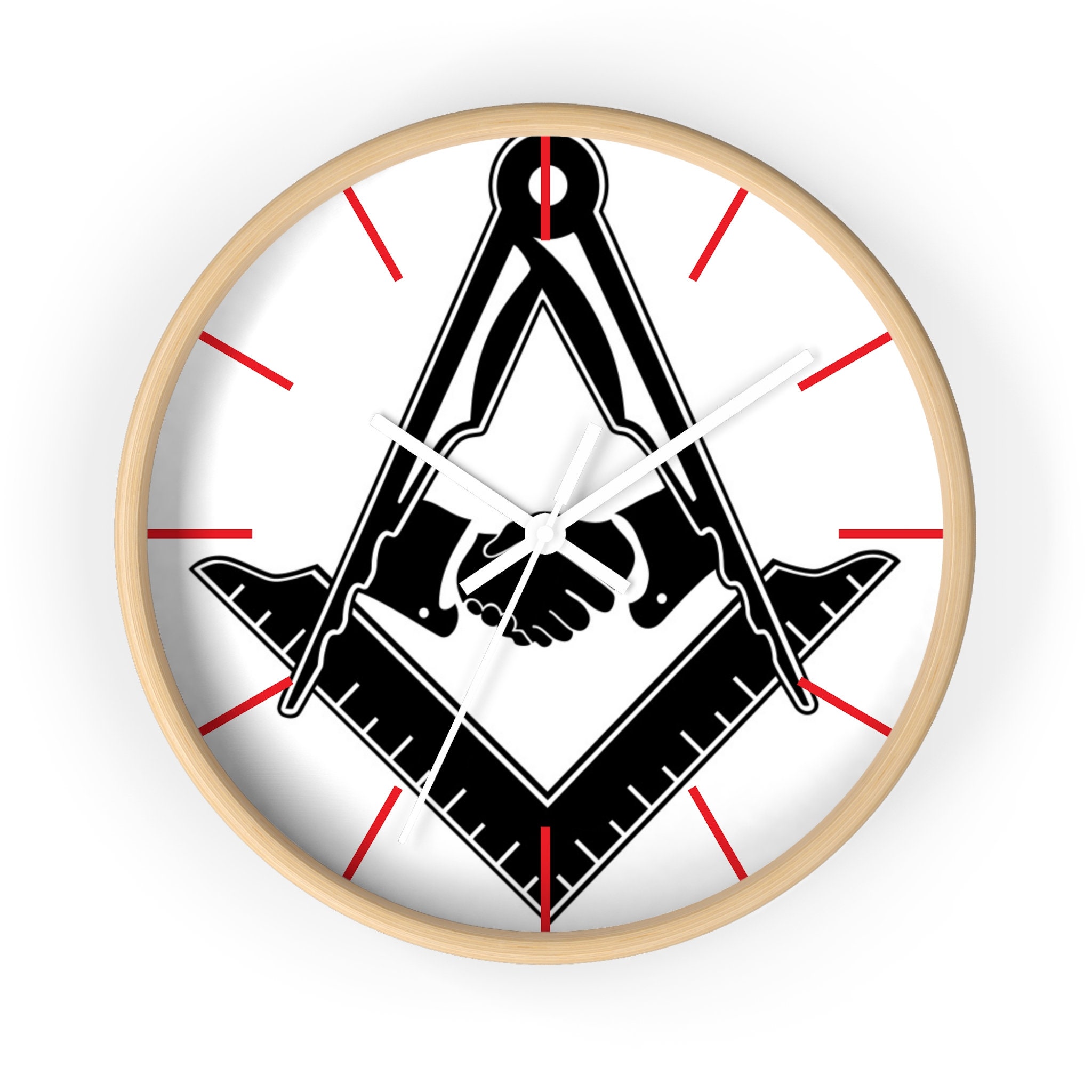 Masonic Handshake Freemason Wall Clock - Etsy