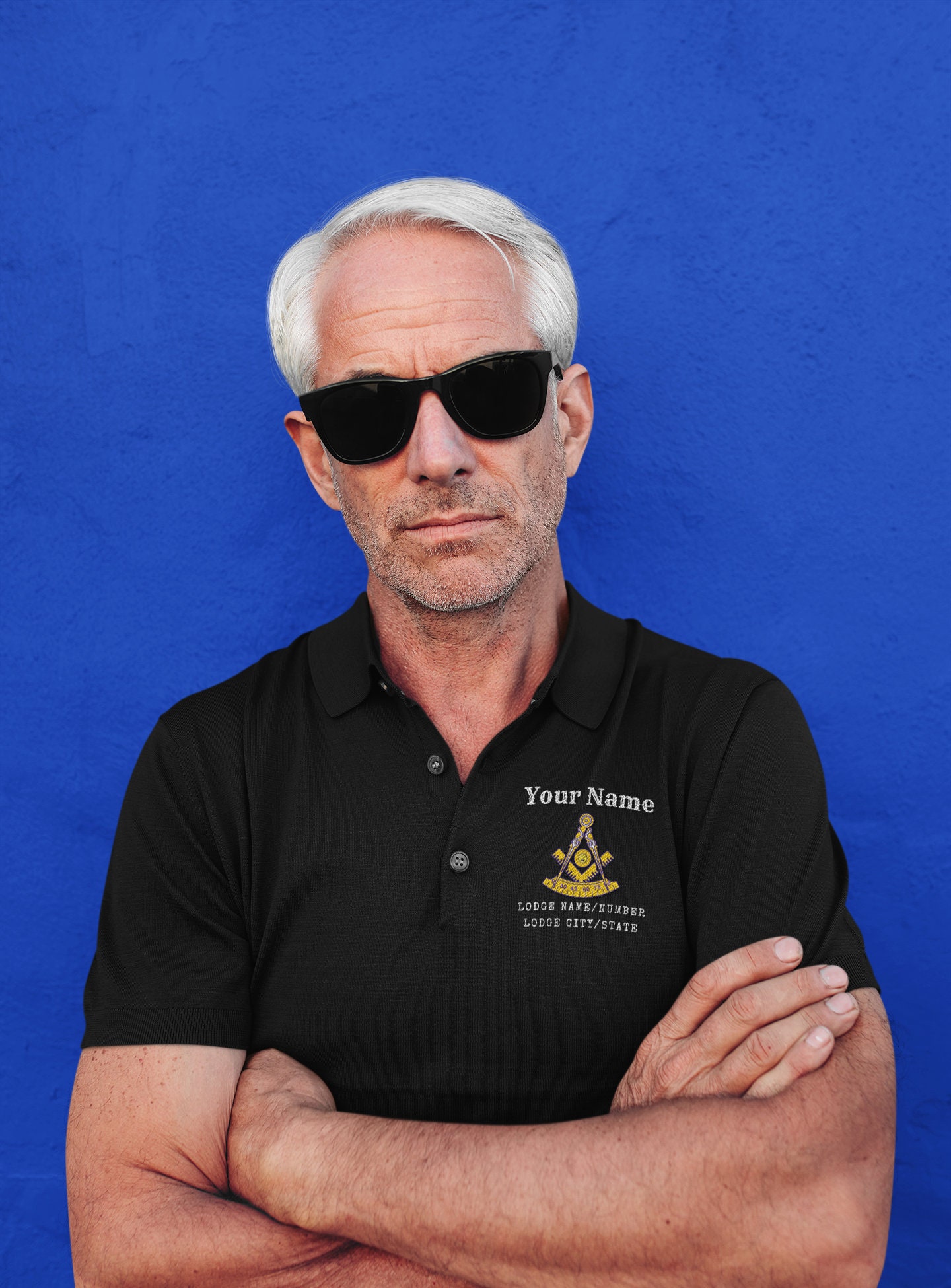Custom Masonic Past Master Polo Shirt - Personalized Embroidered ...