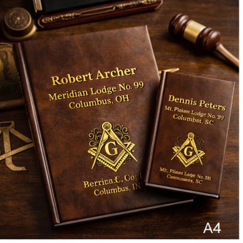 Personalized Masonic Officer PLANNER Journal Custom Freemason Notebook ...