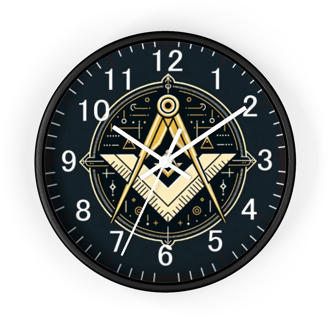Freemason Wall Clock - Exclusive Masonic Mason Lodge Timepiece - Etsy