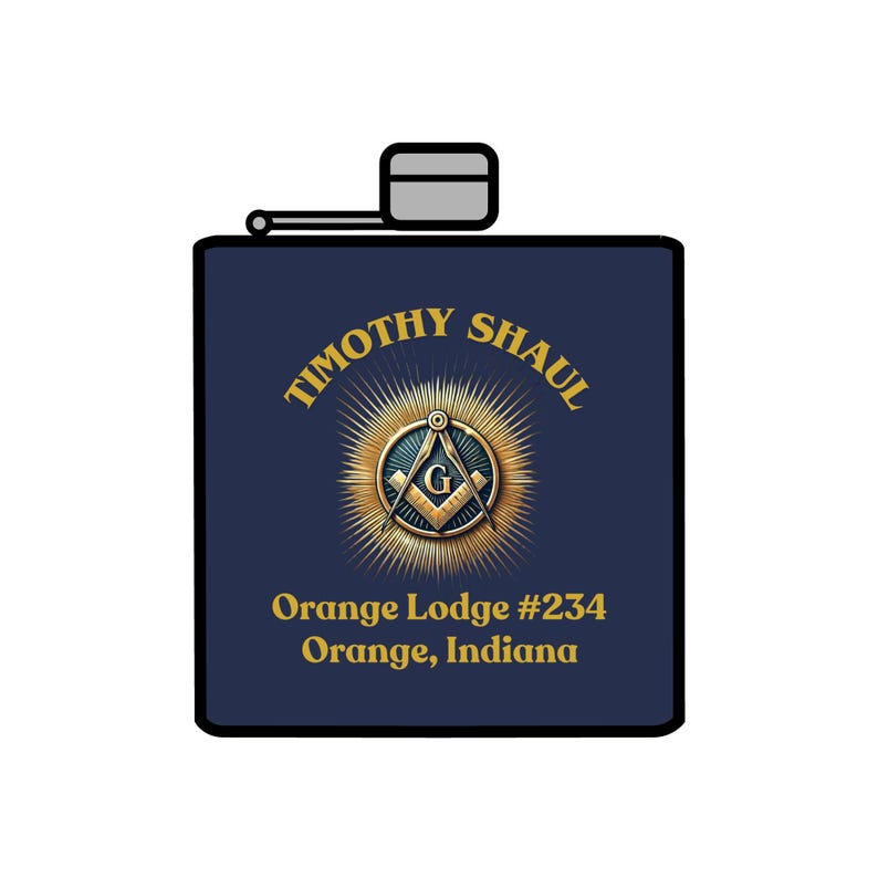 Personalized Masonic Stainless Steel Flask Custom Engraved Freemason ...