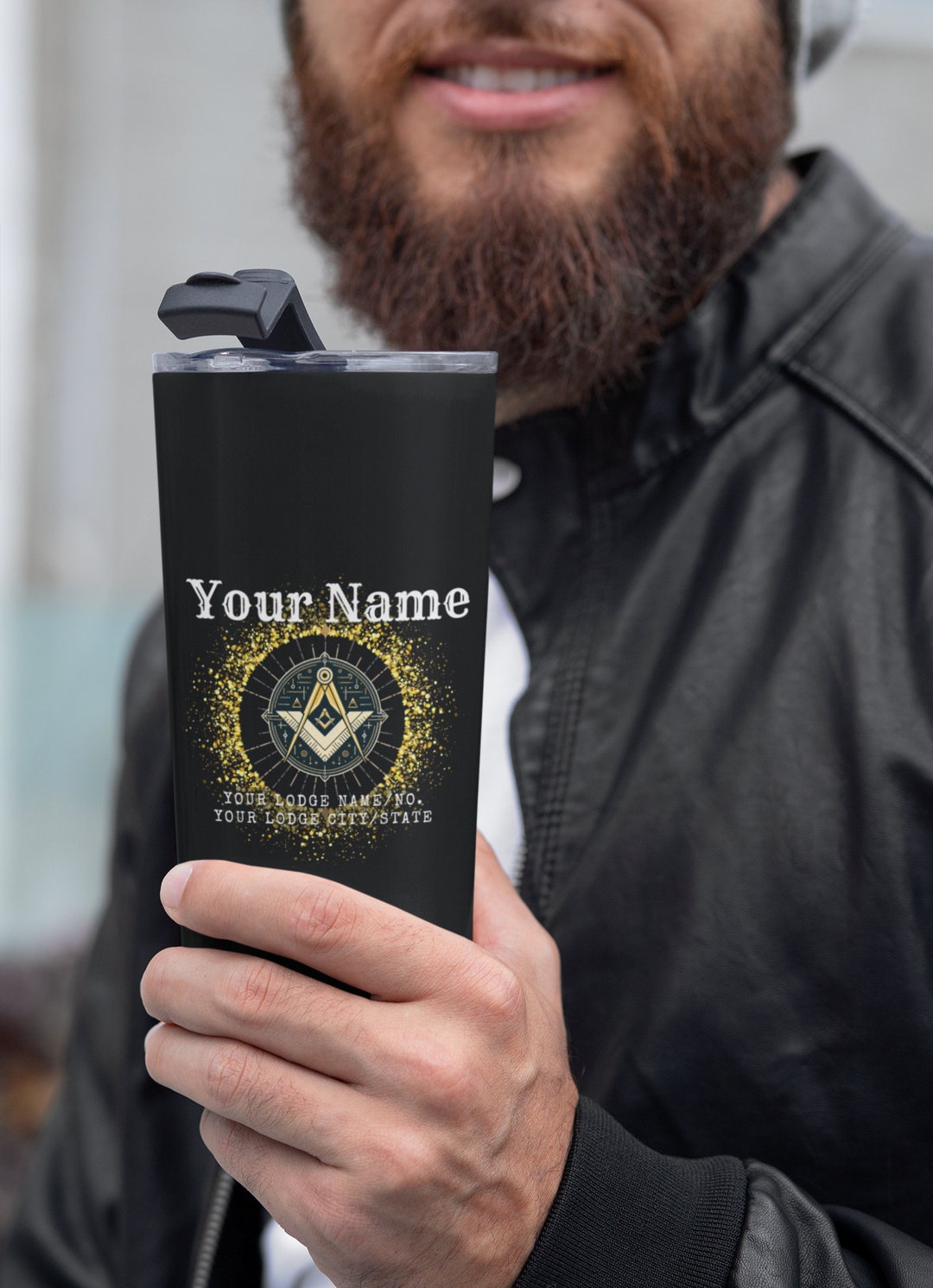 Custom Masonic 20oz Tumbler - Stainless Steel Insulated Travel Cup ...
