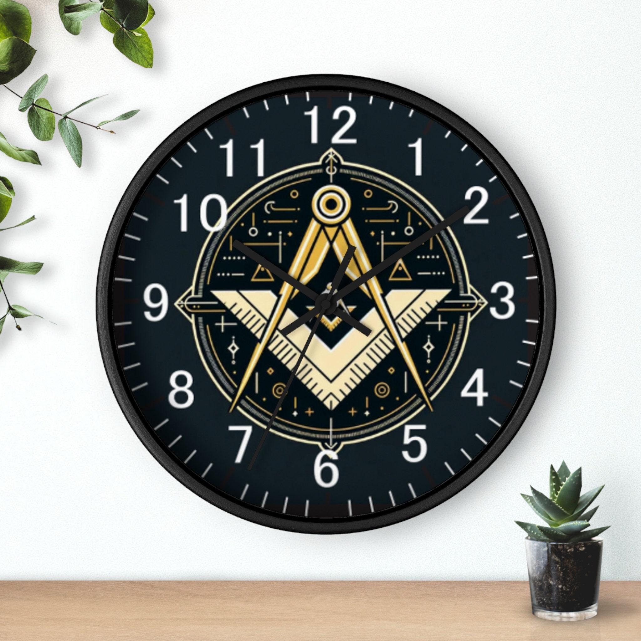 Freemason Wall Clock - Exclusive Masonic Mason Lodge Timepiece - Etsy