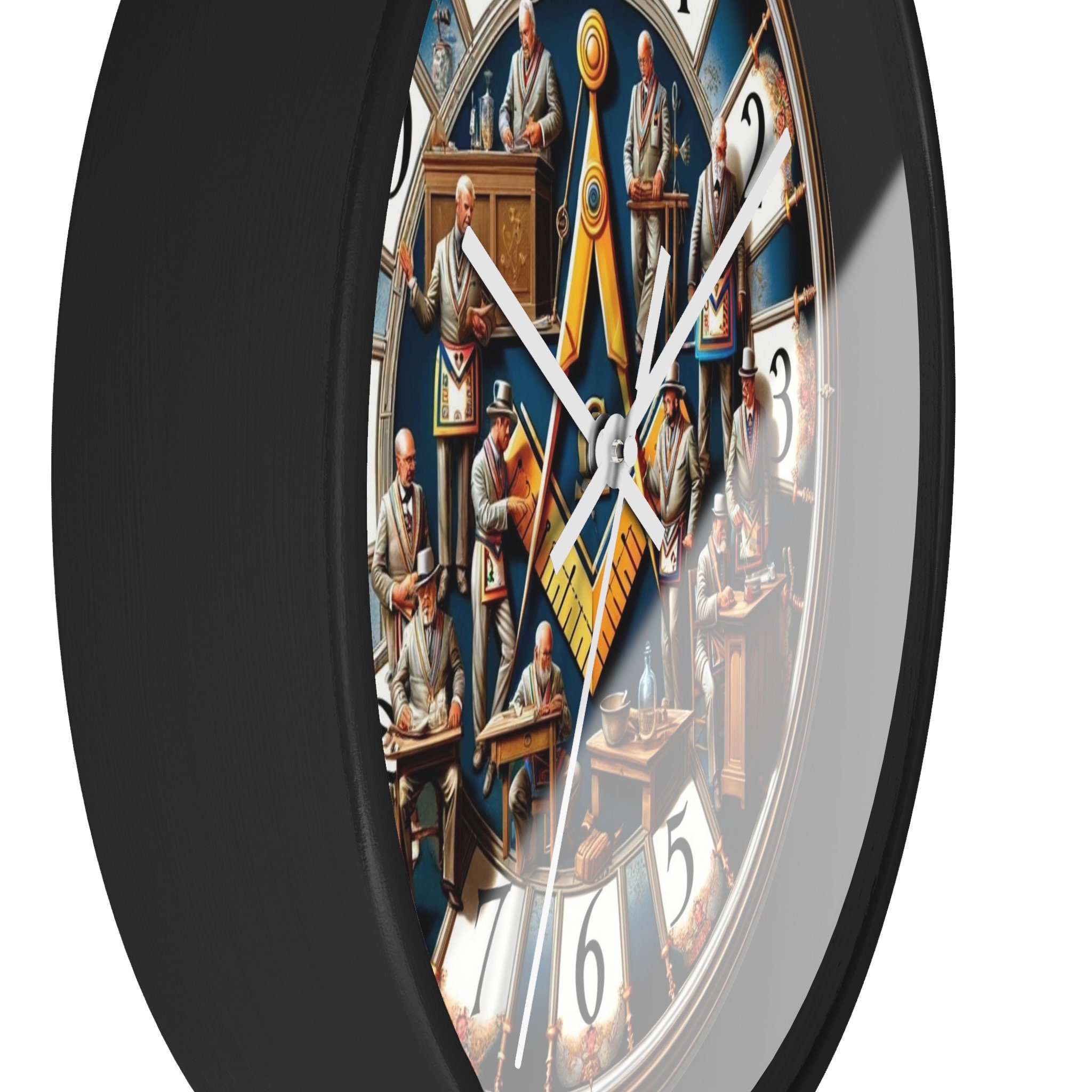 Freemason Wall Clock - Exclusive Masonic Mason Lodge Timepiece - Etsy