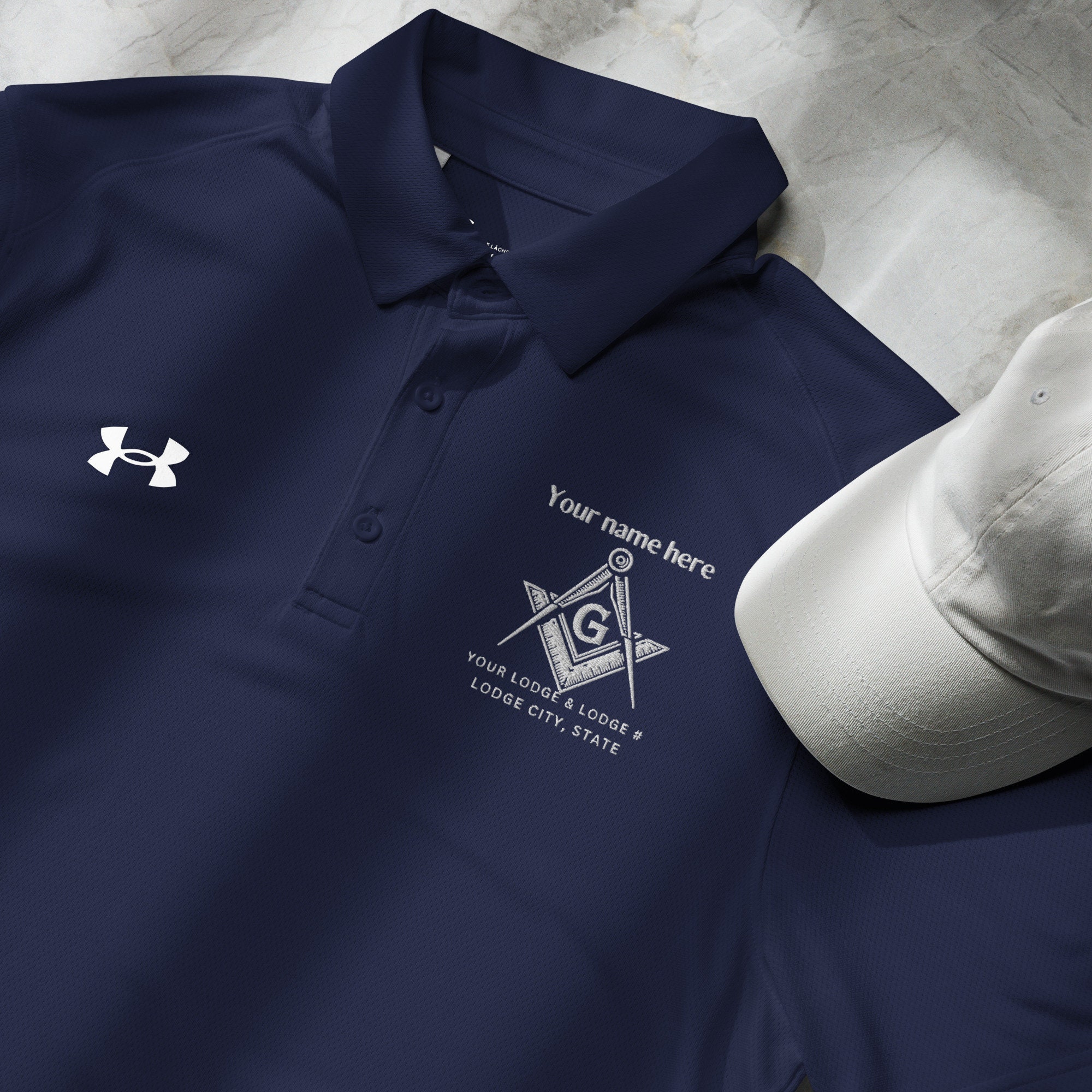 Custom Masonic Embroidered Under Armour Polo - Personalized Freemason ...