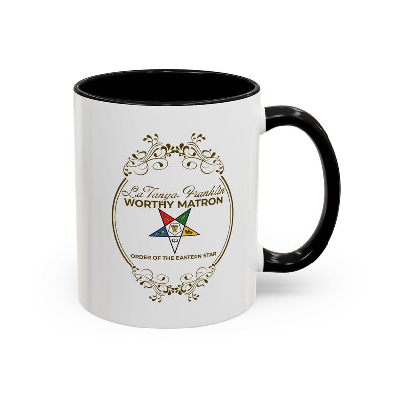 Gold Frame Custom Eastern Star Coffee Mug OES Gift for Sister ...