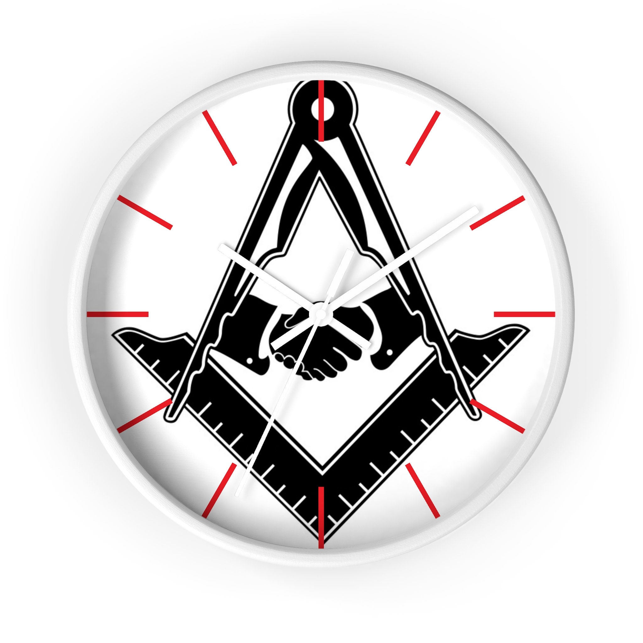 Masonic Handshake Freemason Wall Clock - Etsy