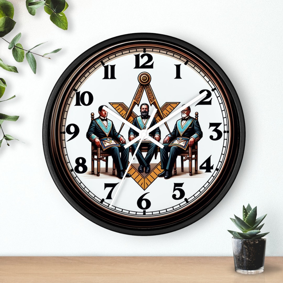 Freemason Wall Clock - Exclusive Masonic All-seeing Eye Timepiece - Etsy