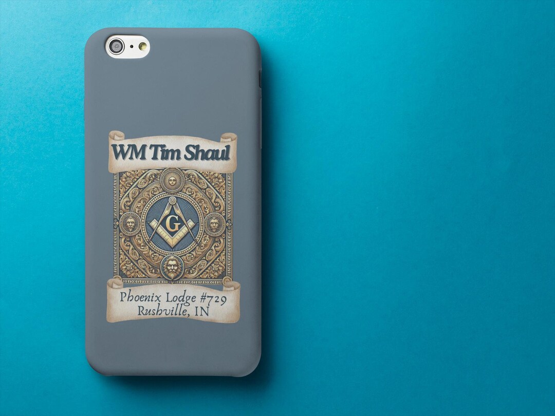 Custom Masonic Phone Case With Personalized Name & Lodge Details ...