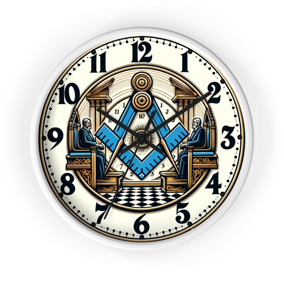 Freemason Wall Clock - Exclusive Masonic Mason Lodge Timepiece - Etsy
