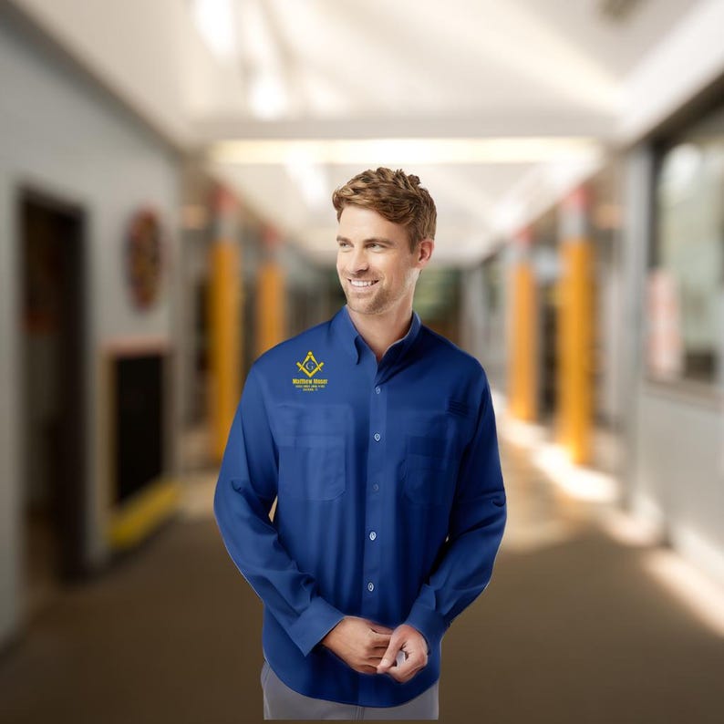 Personalized Masonic Columbia Shirt Custom Lodge Freemason Embroidered ...