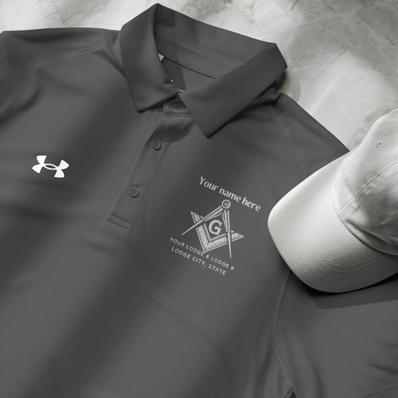 Custom Masonic Embroidered Under Armour Polo - Personalized Freemason ...