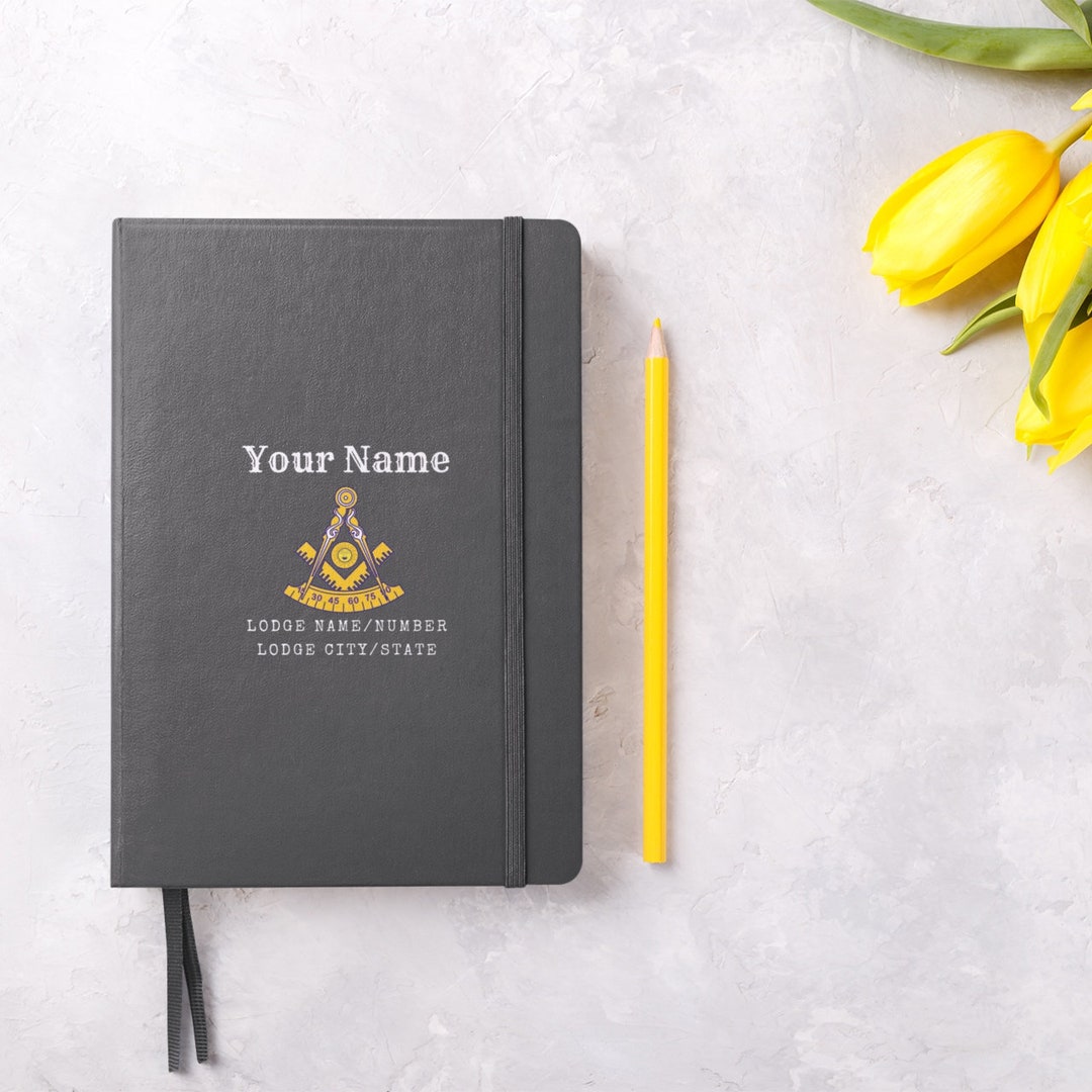 Custom Masonic Journal Book - Personalized Freemason Notebook - 5.5 × 8 ...