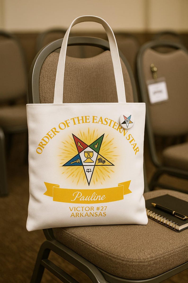 Personalized Order of the Eastern Star Tote Bag With Name and Chapter ...