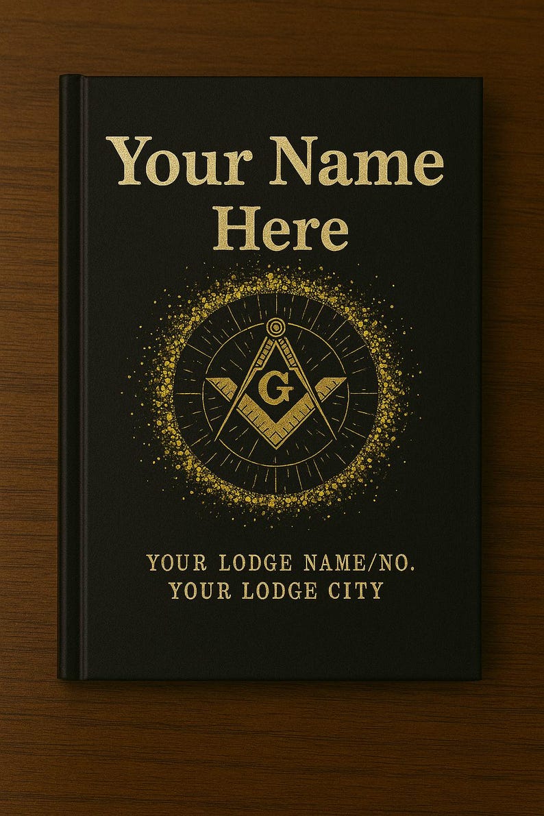 Custom Freemason's Journal - Personalized Masonic Notebook Unique Lodge ...