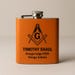 Personalized Masonic Stainless Steel Flask | Custom Engraved Freemason ...