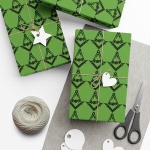 Masonic Square and Compass Wrapping Paper - Freemason Gift Wrap ...