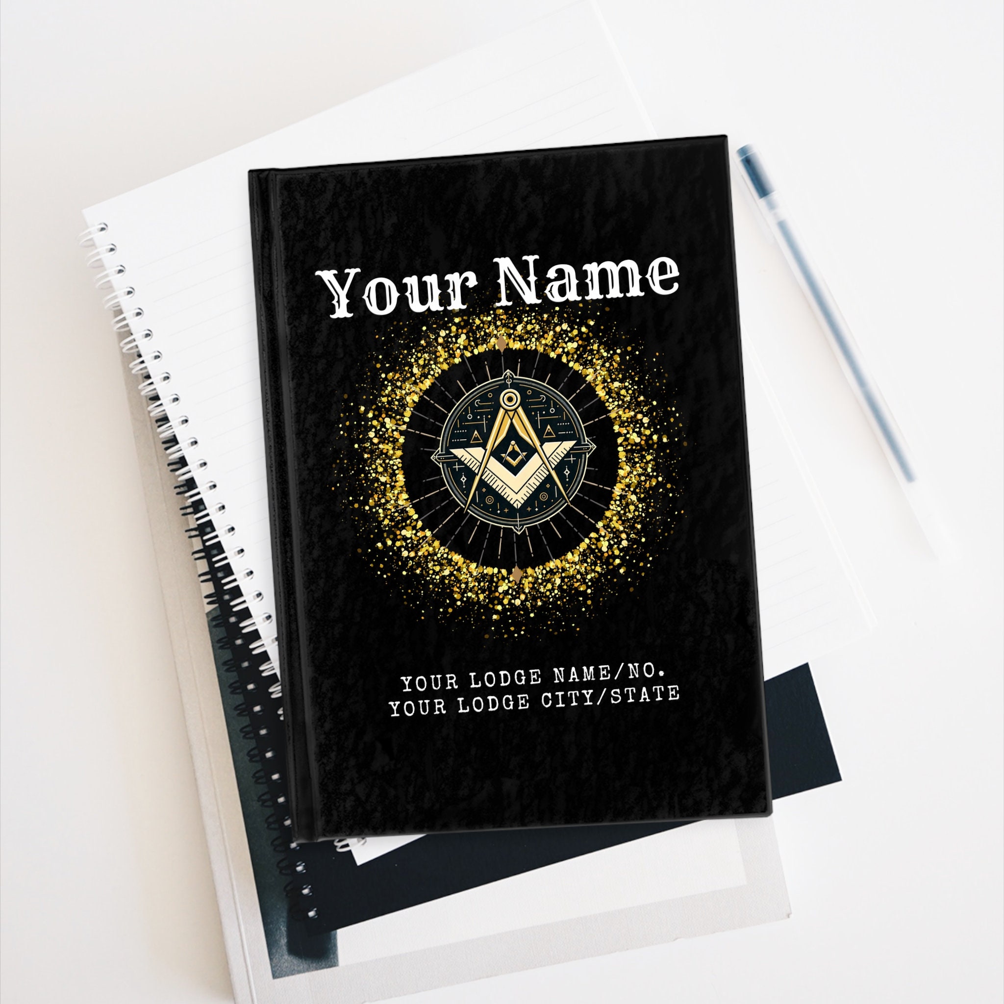 Custom Freemason's Journal - Personalized Masonic Notebook Unique Lodge ...