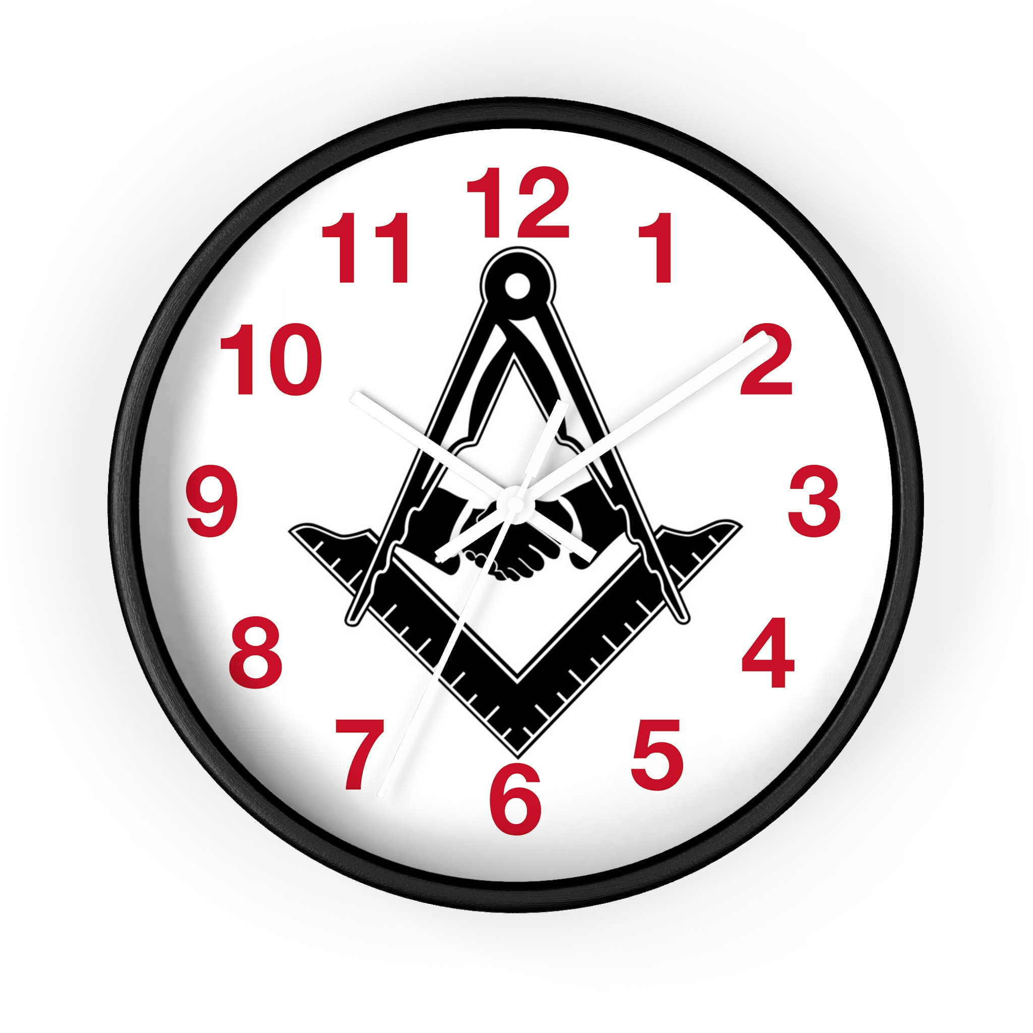 Masonic Handshake Freemason Wall Clock 10 Inch - Etsy