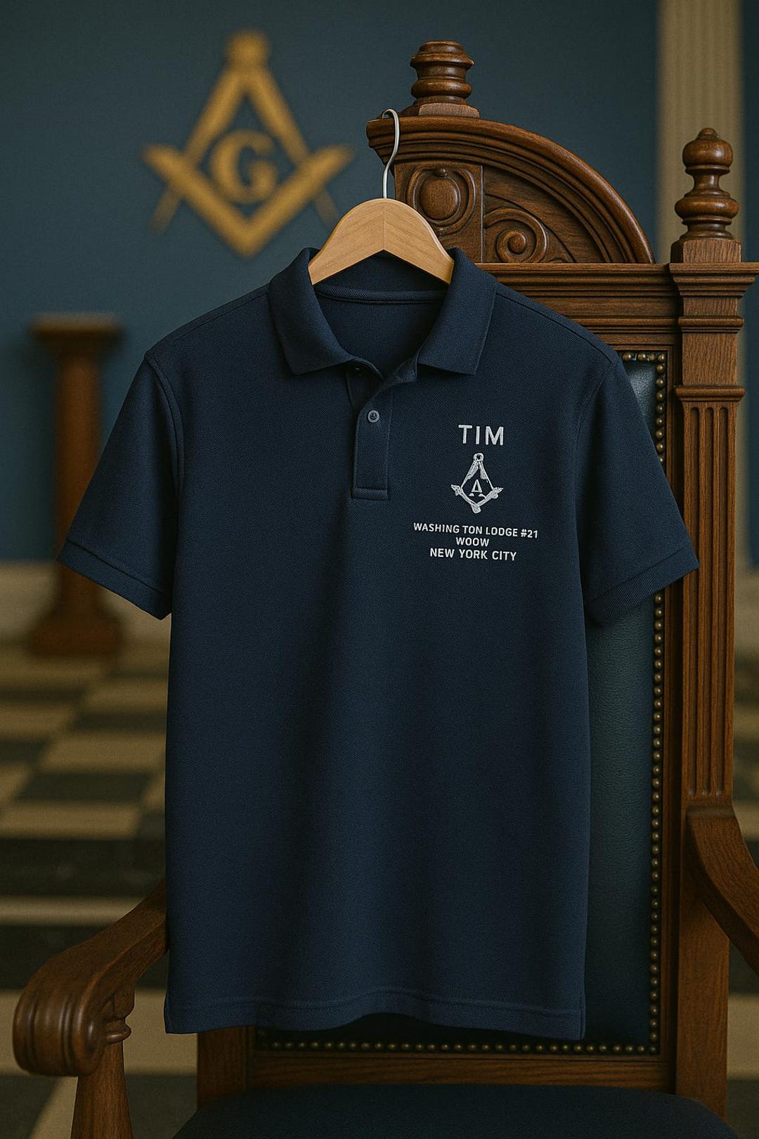 Custom Embroidered Masonic Polo Shirt | Freemason Gift | Personalized ...