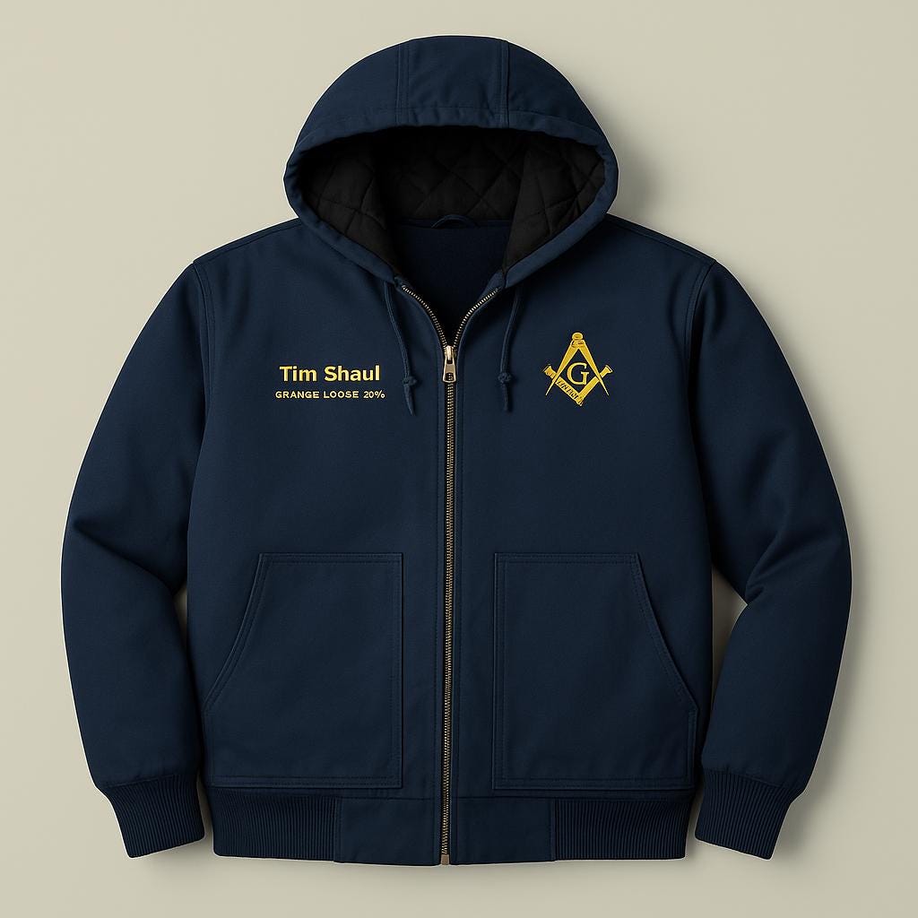 Custom Masonic Duck Work Jacket Personalized Lodge Gift for Freemasons ...