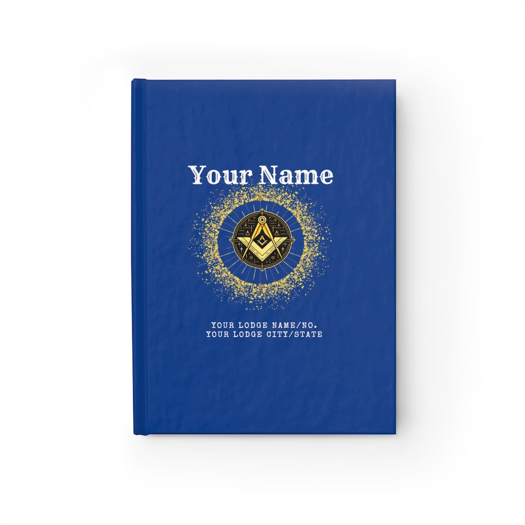 Blue Custom Freemason's Journal - Personalized Masonic Notebook - Etsy