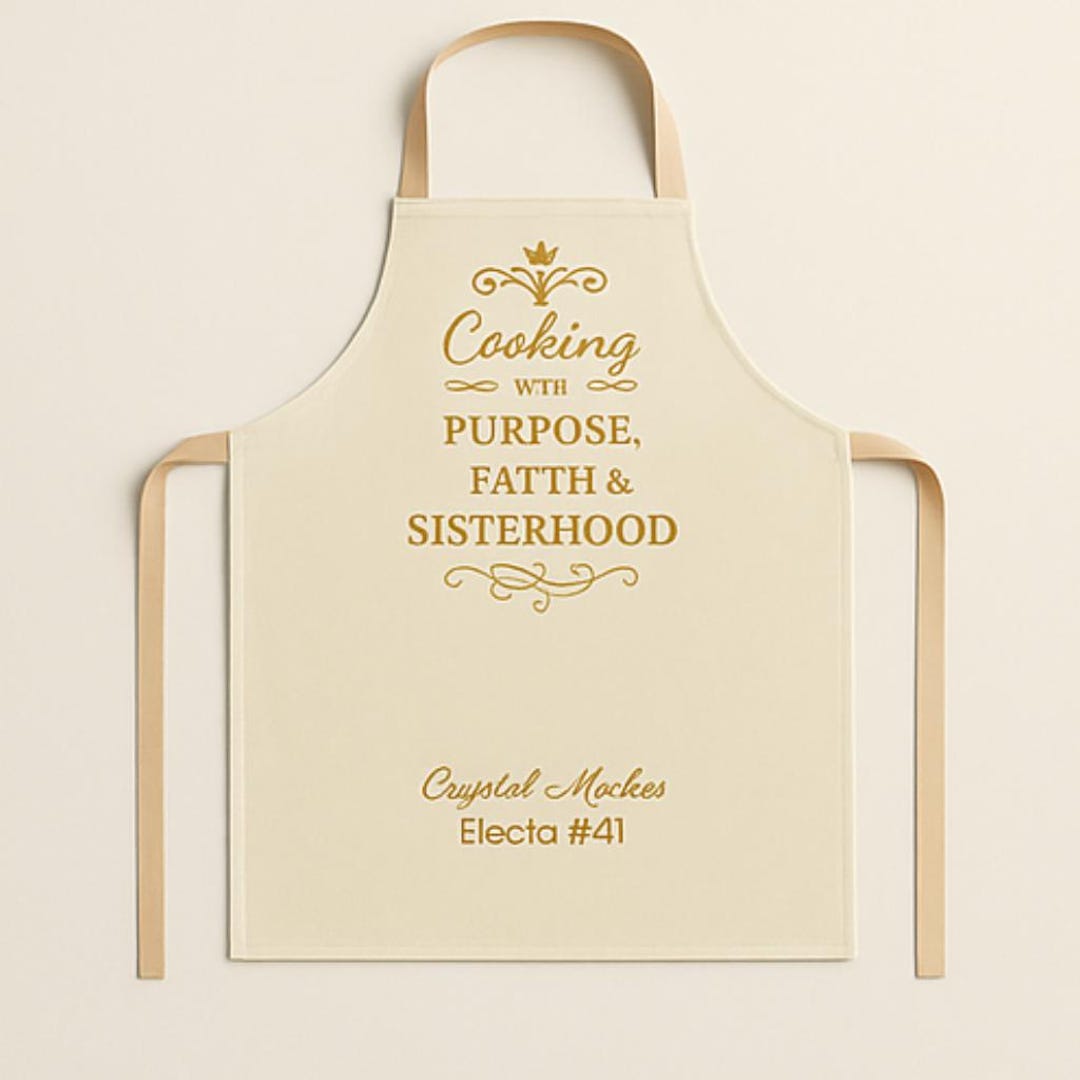 Gold Flourish OES Cooking Apron With Name Personalized Eastern Star ...