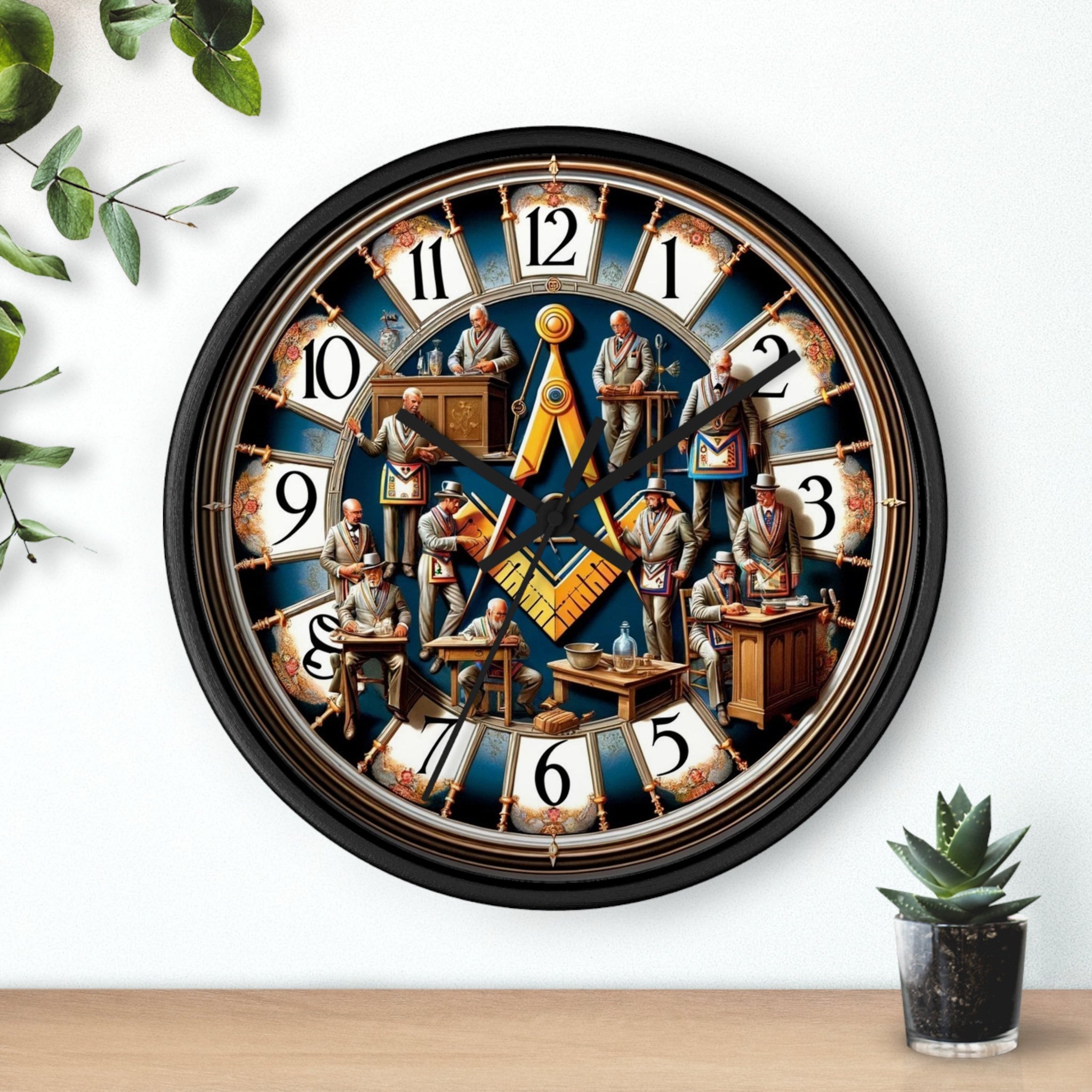 Freemason Wall Clock - Exclusive Masonic Mason Lodge Timepiece - Etsy
