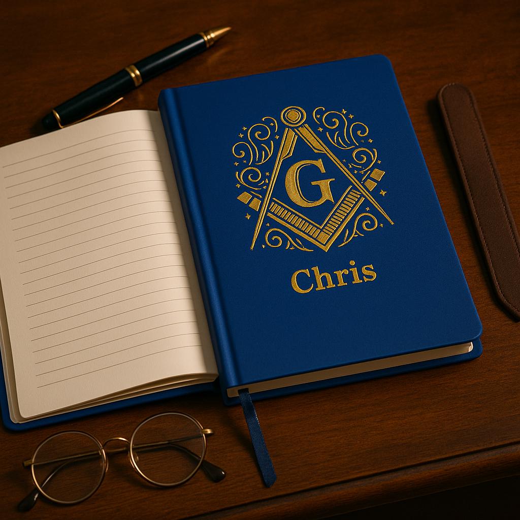 Custom Masonic Hardback Journal | Personalized Matte Hardcover Notebook ...