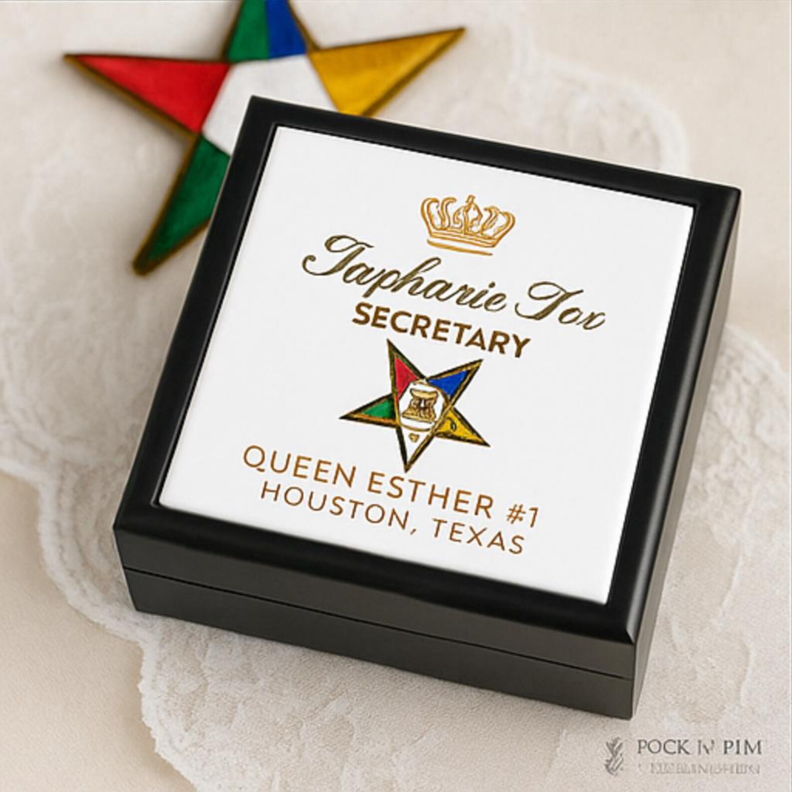 Order of the Eastern Star Jewelry Box | Personalized OES Gift for ...