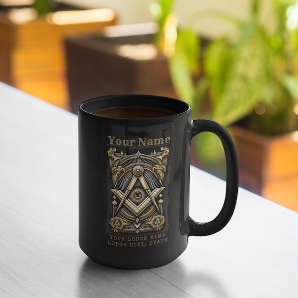 Masonic Ceramic Cup - Etsy
