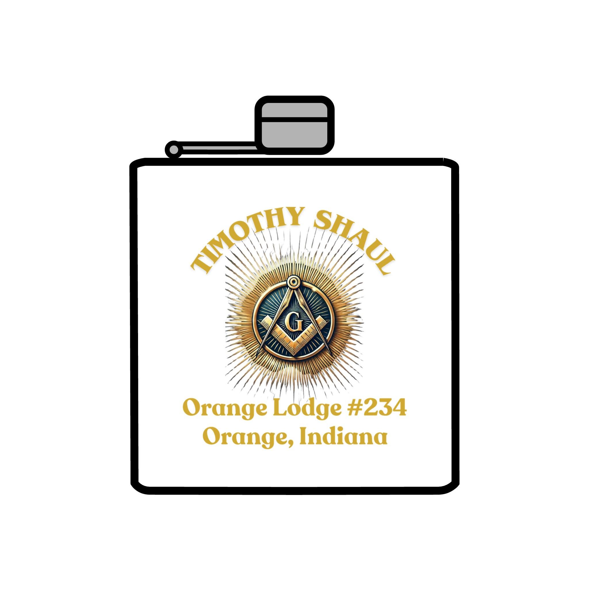 Personalized Masonic Stainless Steel Flask Custom Engraved Freemason ...