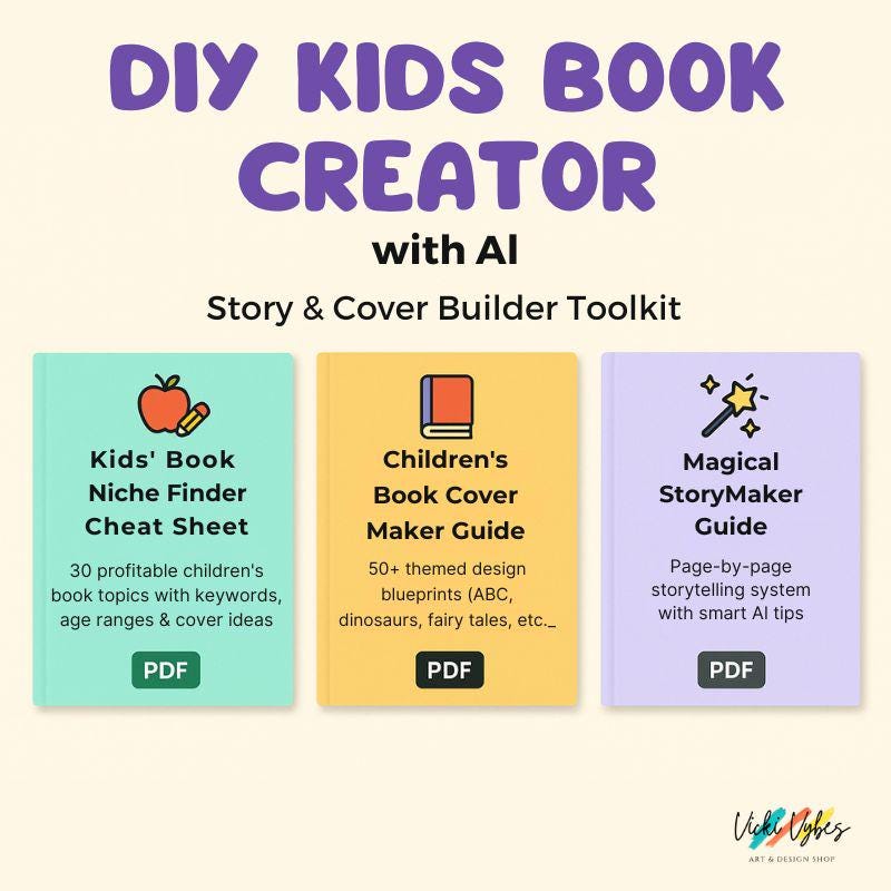 DIY Kids Book Creator With AI | Story & Cover Builder Toolkit (3 ...