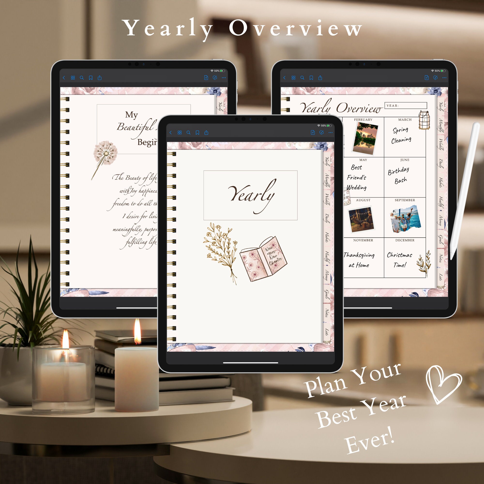 Goal Setting Planner for 2023 Digital Planner Calendar Printable ...
