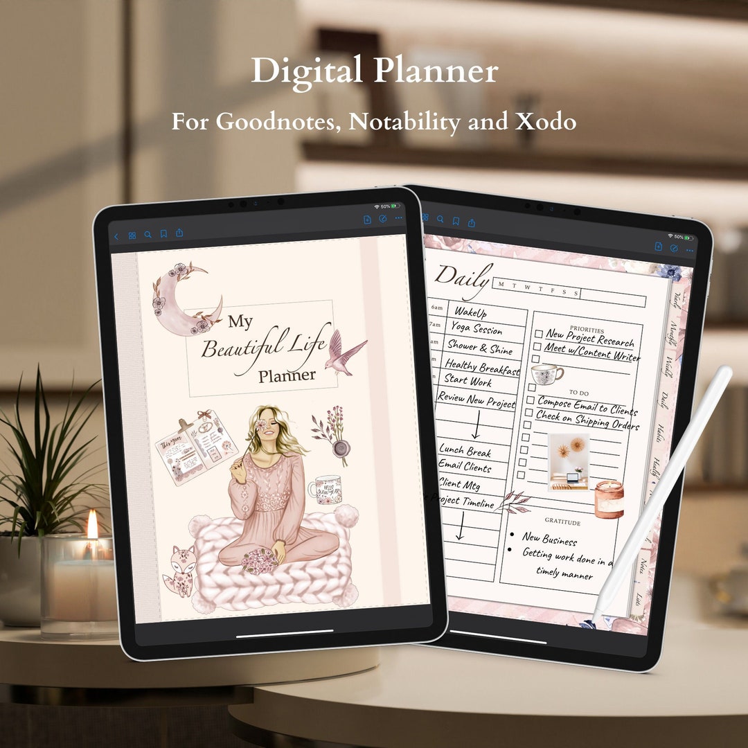 Digital Planner Undated Goal Setting Planner Goodnotes Daily Planner ...