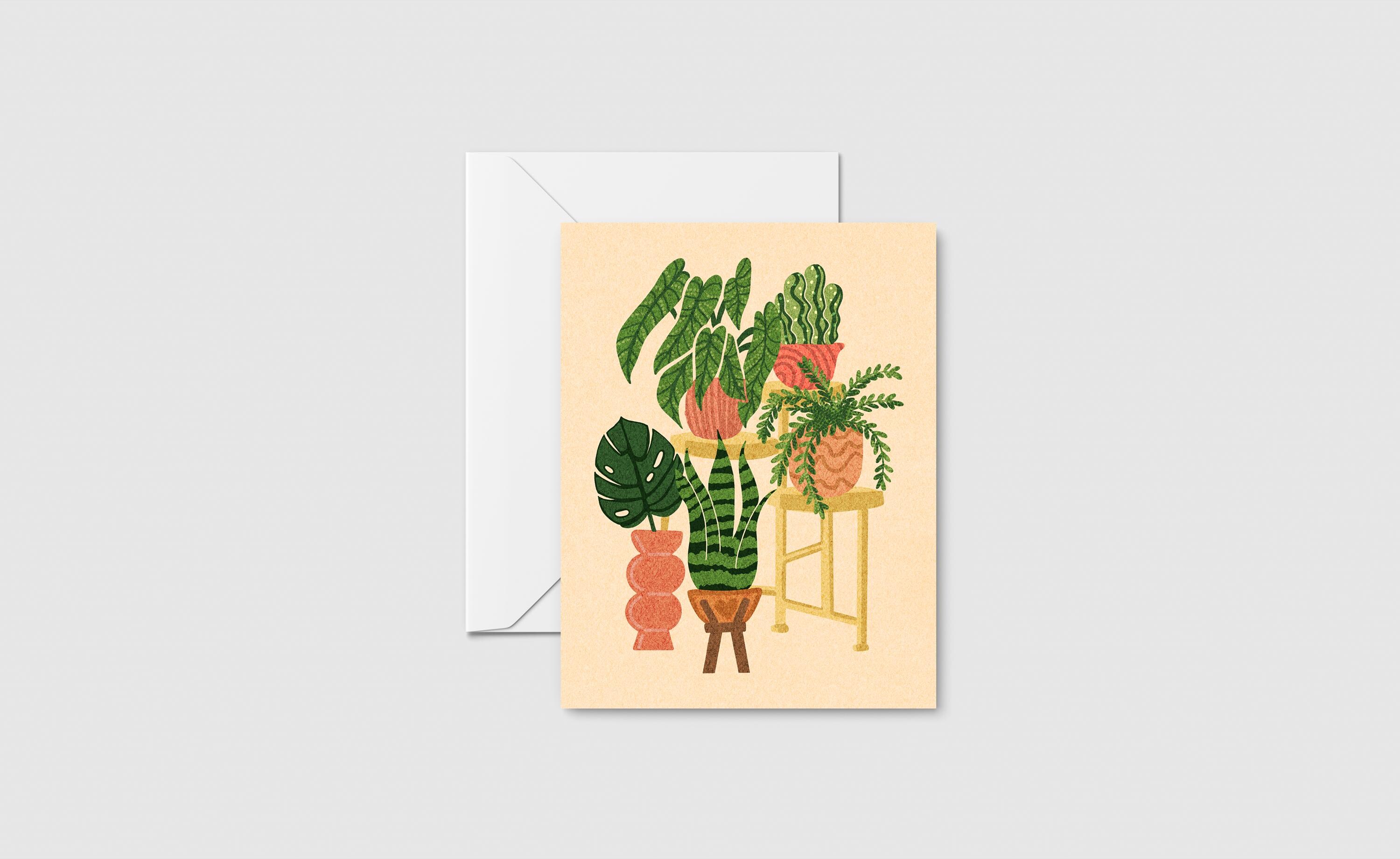 Plant Lovers Card for Plants Gifts Thank You Greeting Card Houseplants ...
