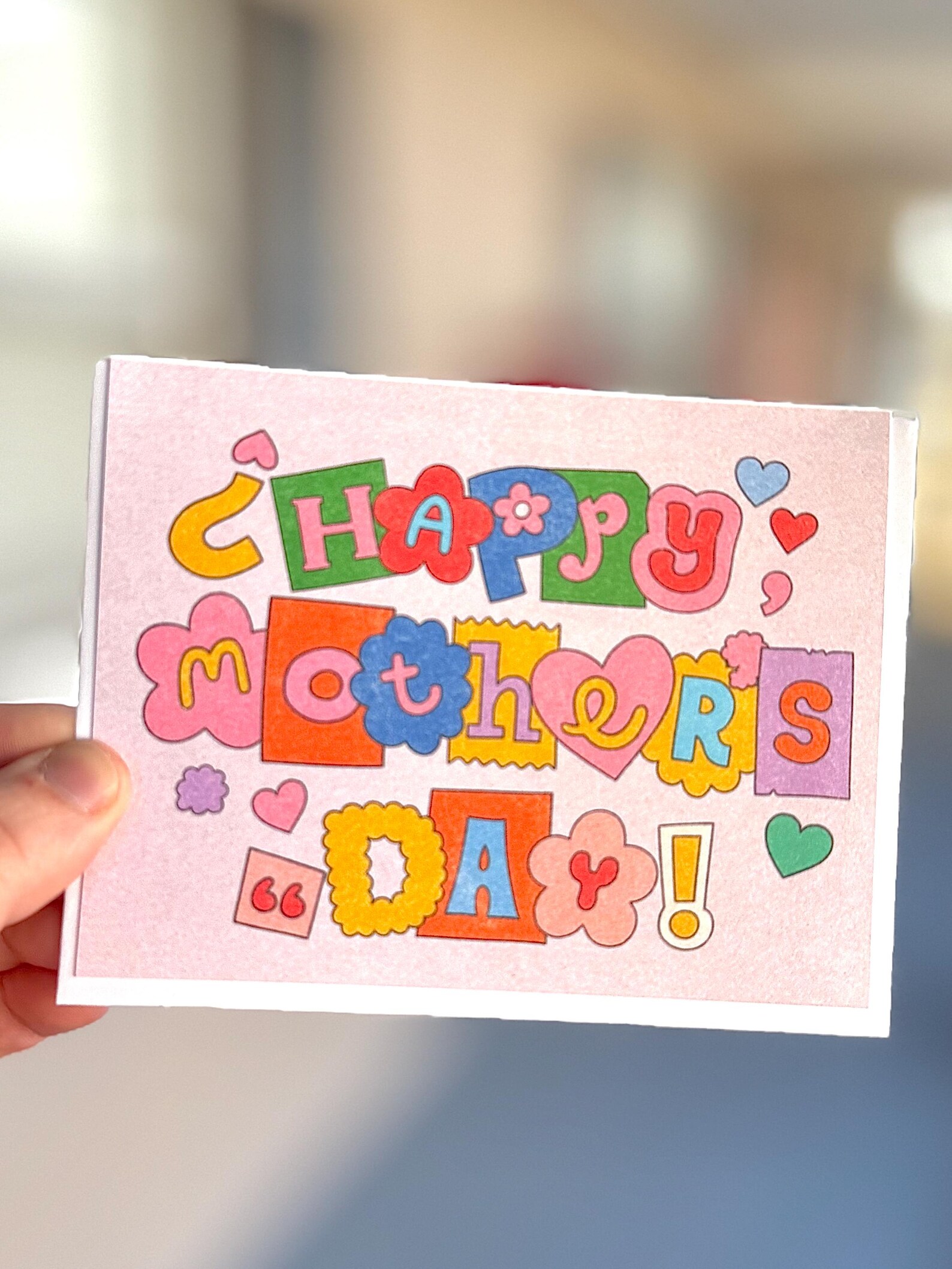 Mothers Day Card Ransom Note Cute Colorful for Gifts Mother's Day Card ...