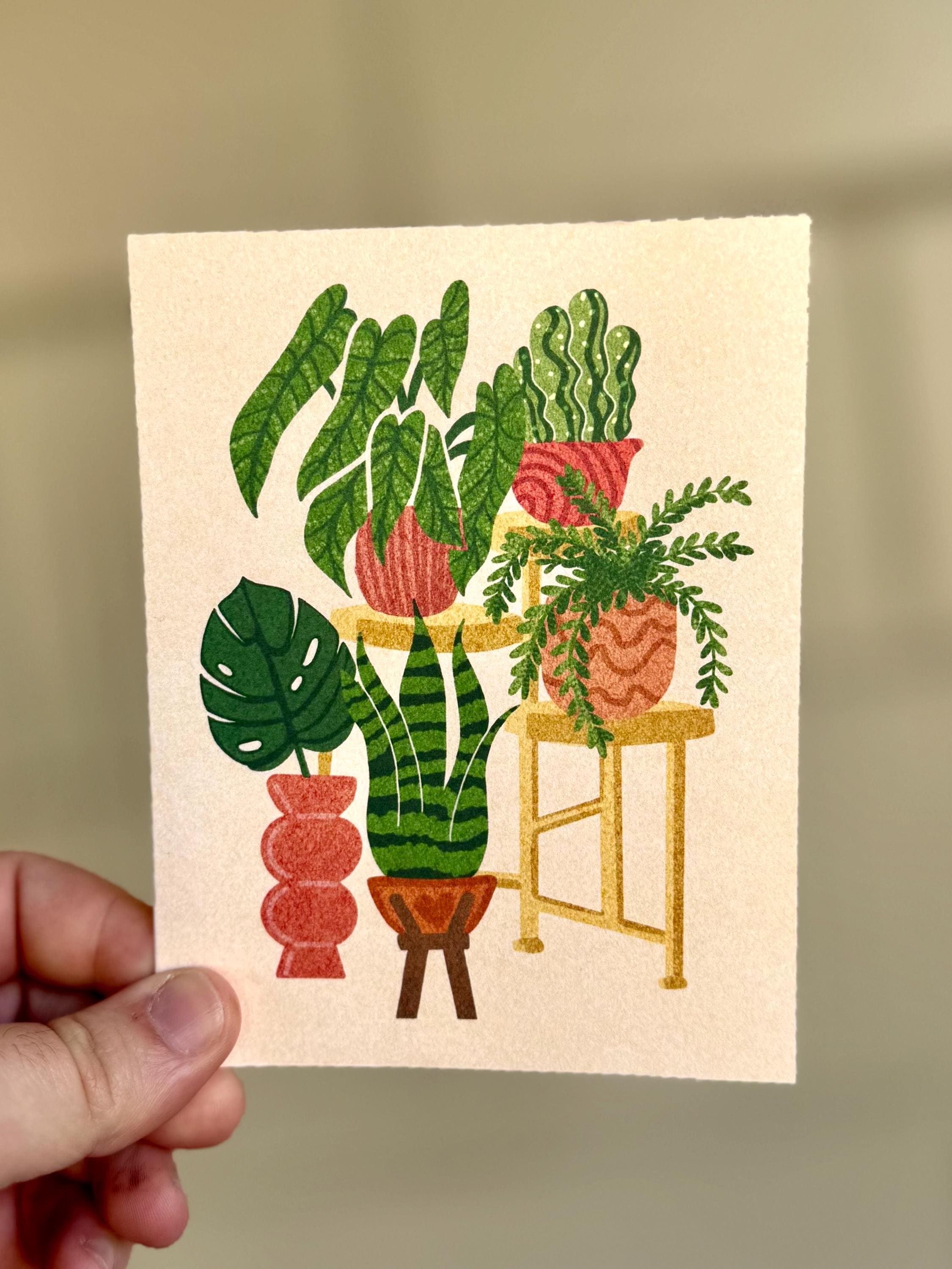 Plant Lovers Card for Plants Gifts Thank You Greeting Card Houseplants ...