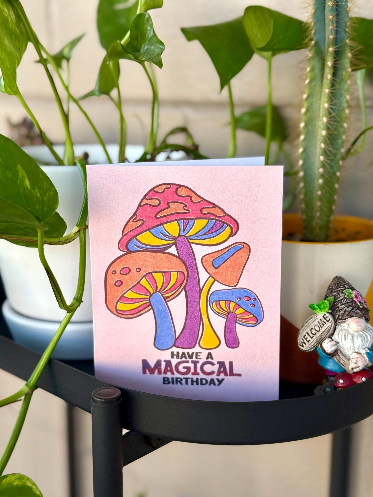 Magic Mushroom Happy Birthday Greeting Card for Birthday Gifts Mushroom ...