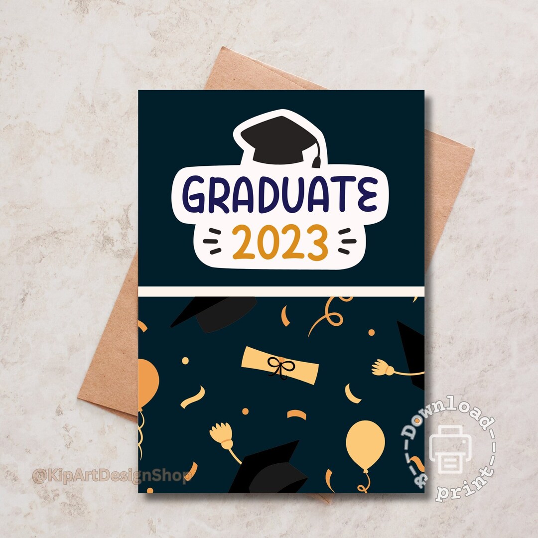 Printable Graduation Card Printable Card for Grad Highschool Graduation ...
