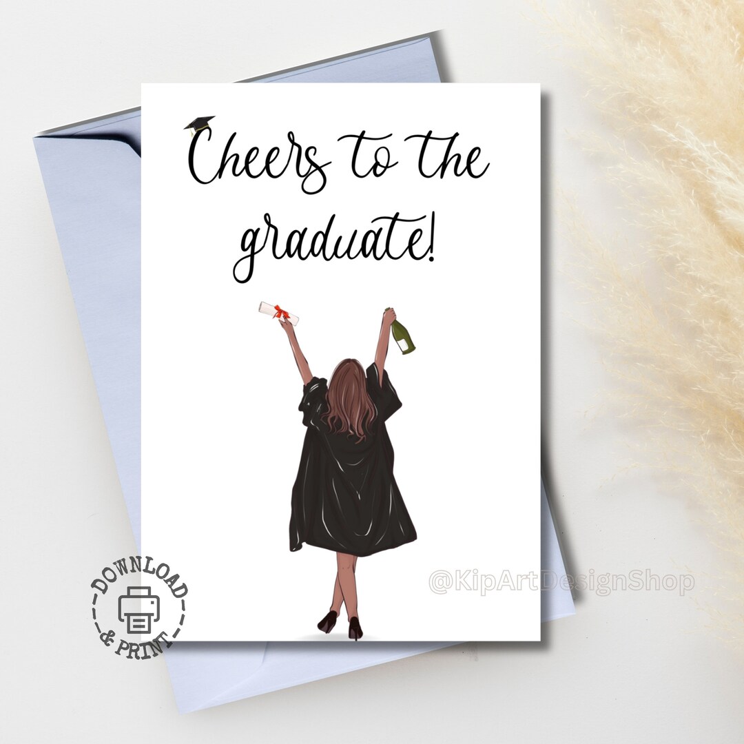 Printable Graduation Card Printable Grad Card Highschool Graduation ...
