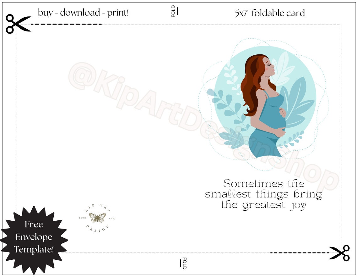 Printable Baby Shower Card Printable Pregnancy Card Neutral - Etsy