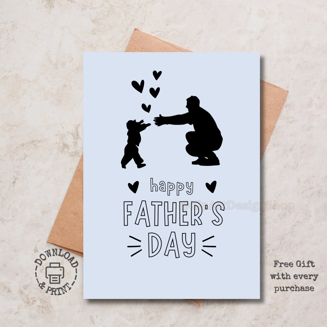 Printable Father's Day Card Printable Dad's Day Card for Dad Gift ...